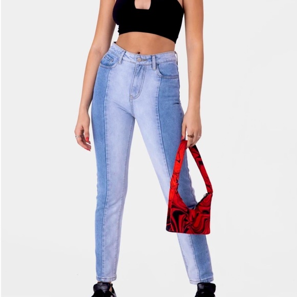 Adika | Jeans | Adika Cypress Colorblock Mom Jeans | Poshmark